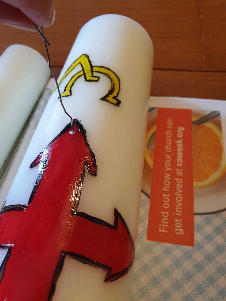 Painting the Paschal Candle – a DIY guide – Bryony Taylor