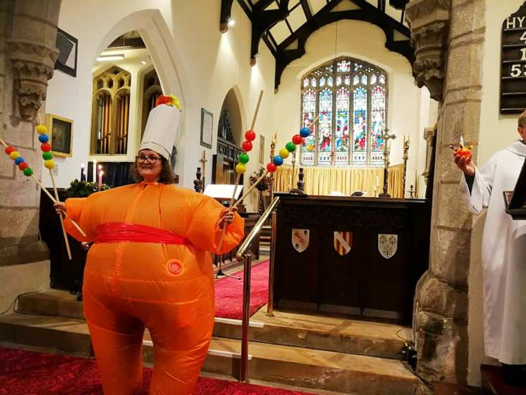 Inflatable orange suit Christingle service – some reflections – Bryony ...